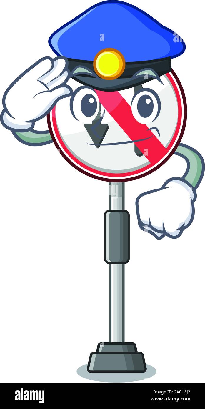 Police no u turn with a cartoon Stock Vector Image & Art - Alamy
