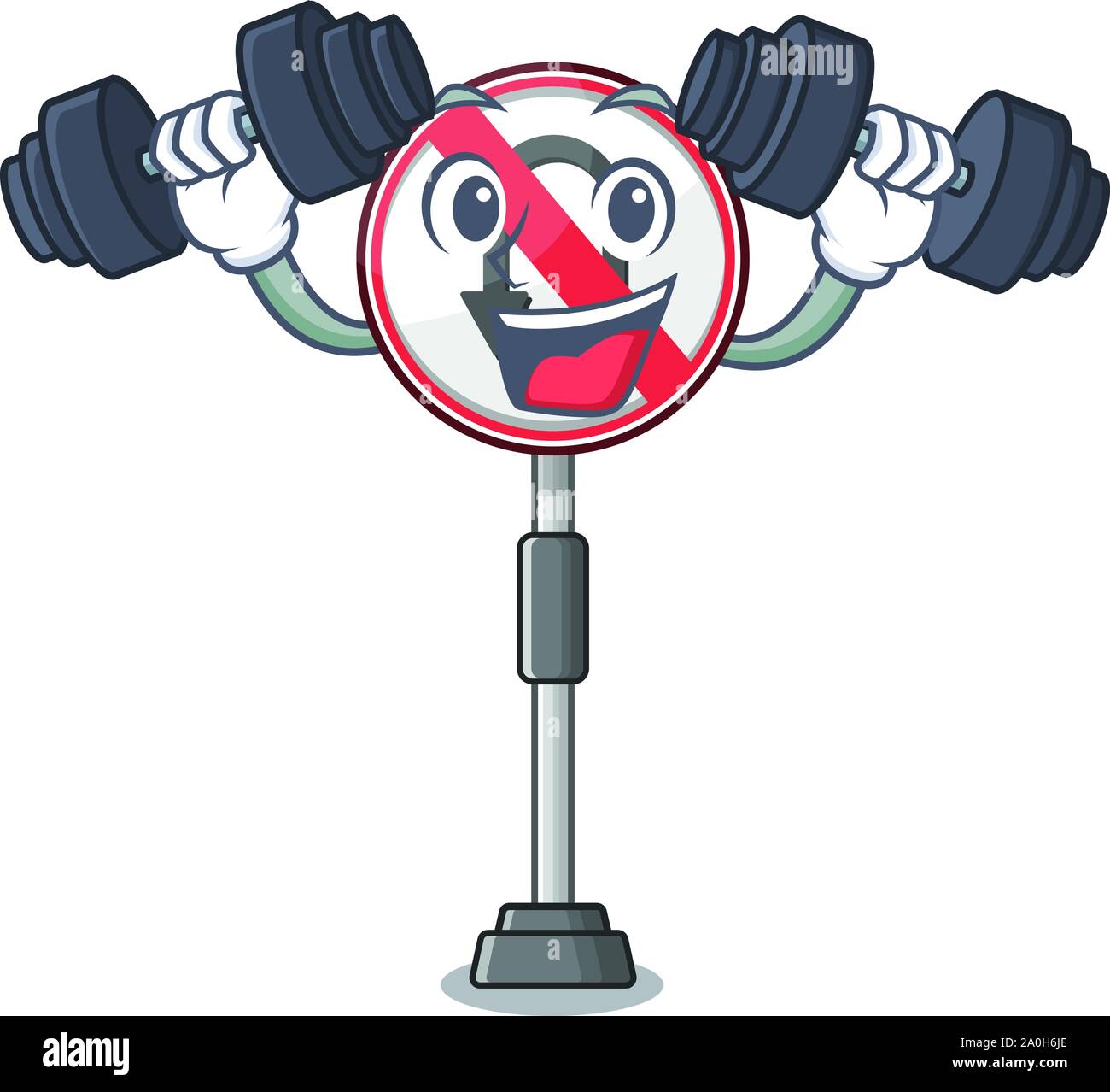 Fitness no u turn with a cartoon Stock Vector Image & Art - Alamy