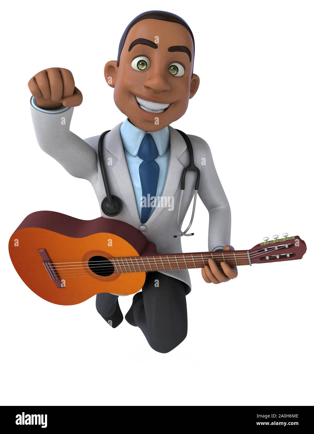 Fun doctor - 3D Illustration Stock Photo - Alamy