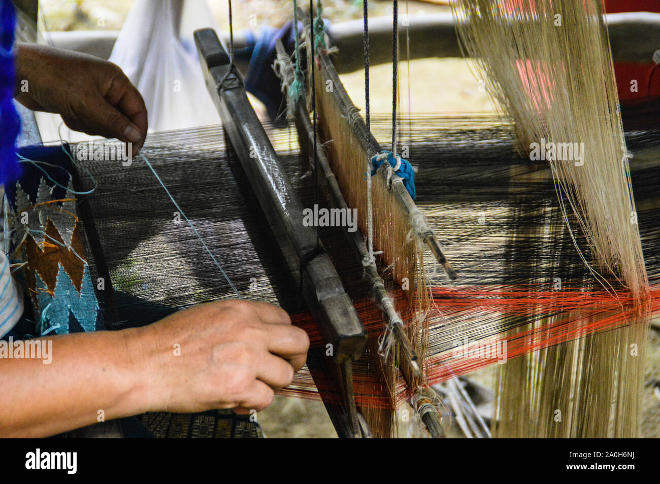 Traditional wooden hand weaving loom hi-res stock photography and ...