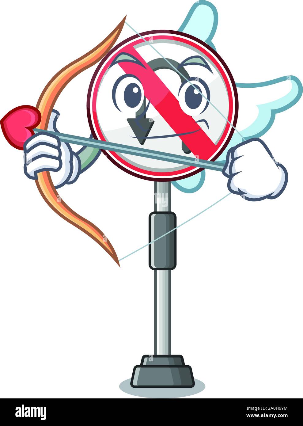 Cupid no u turn with a cartoon Stock Vector Image & Art - Alamy