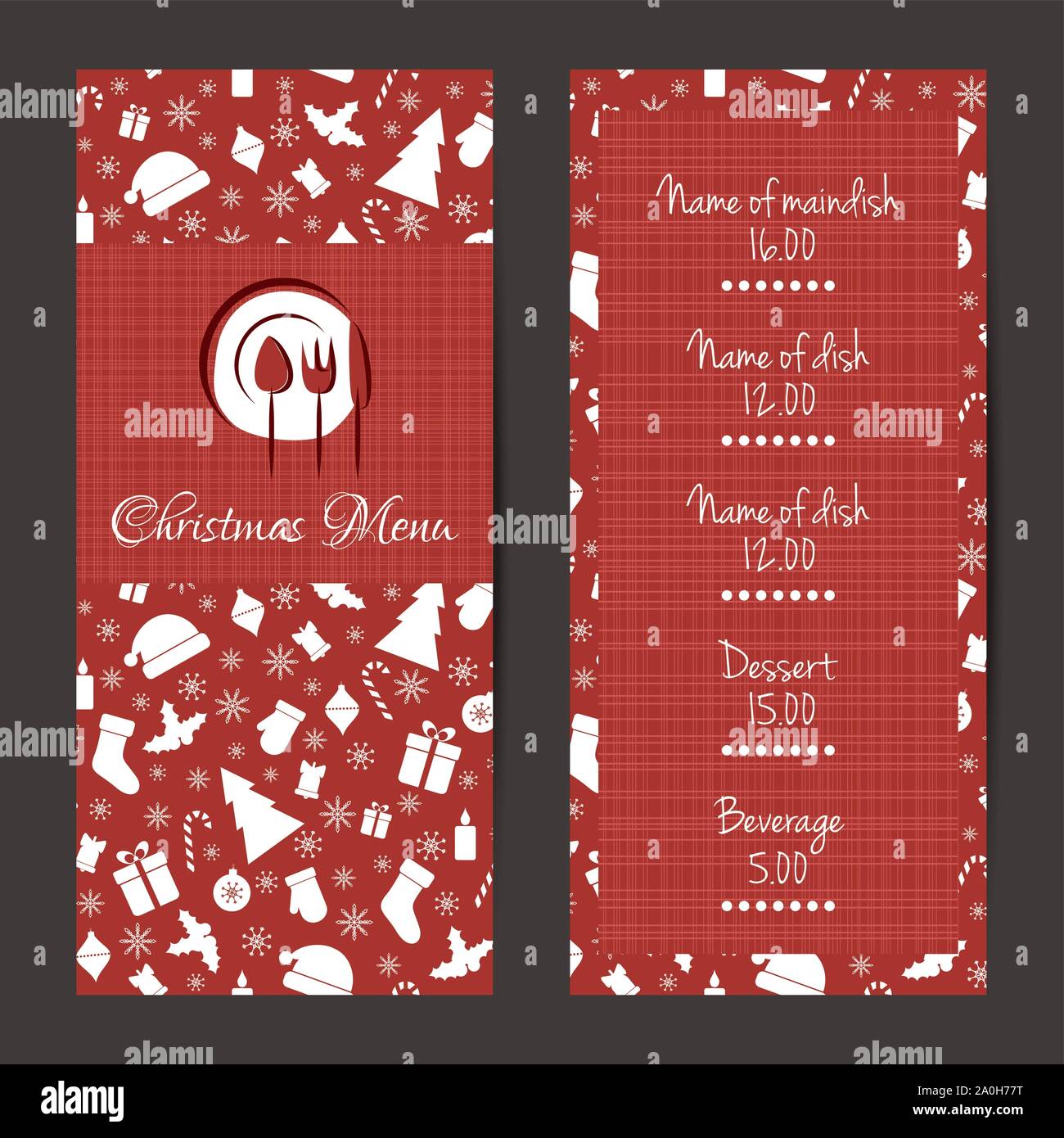 Christmas festive menu design Stock Vector Image & Art - Alamy