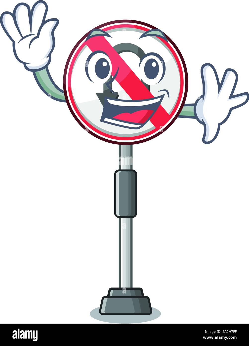 Waving no u turn shaped the character Stock Vector Image & Art - Alamy