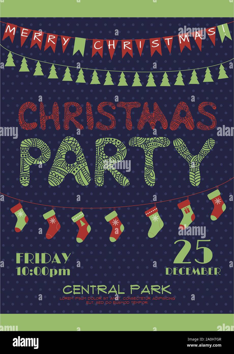 Invitation christmas party Stock Vector Images - Alamy