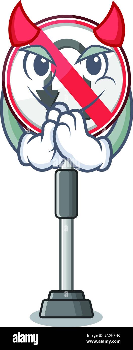 Devil no u turn isolated the mascot Stock Vector Image & Art - Alamy