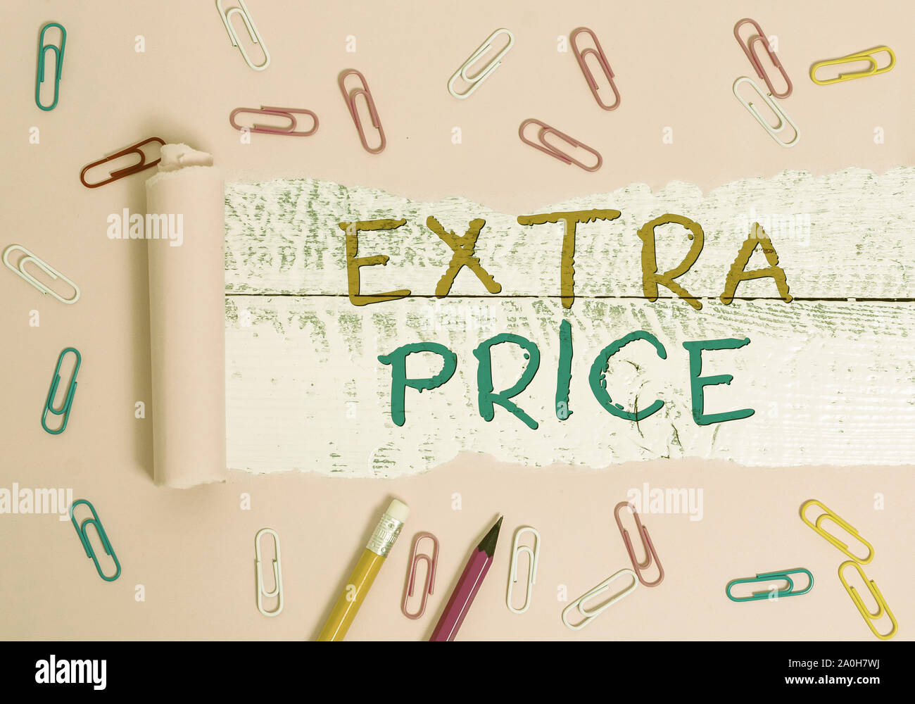 Writing note showing Extra Price. Business concept for extra price ...