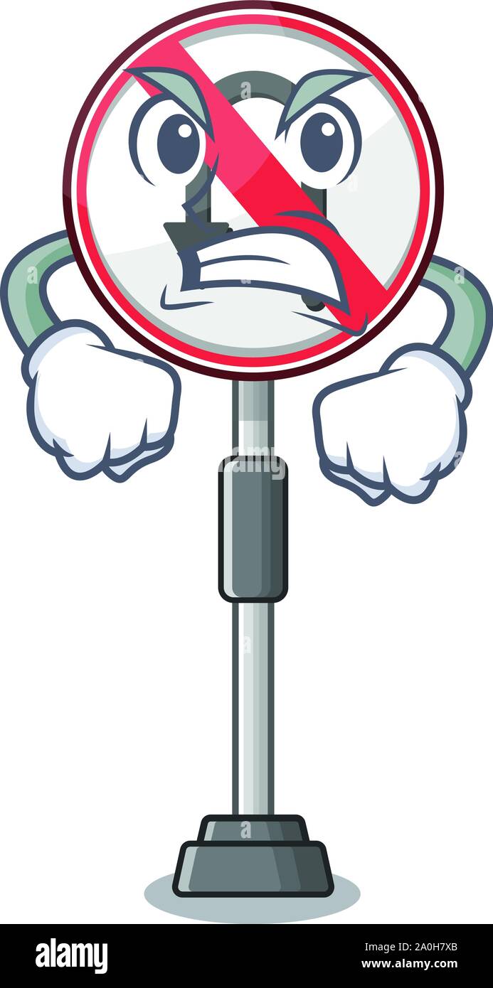 Angry no u turn isolated the mascot Stock Vector Image & Art - Alamy