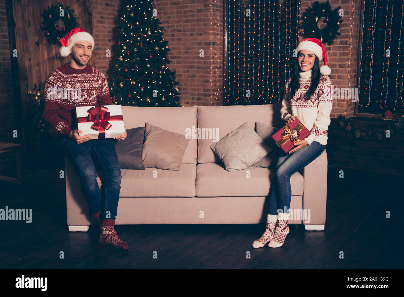 Full length, legs, body, size portrait of two attractive, beautiful ...