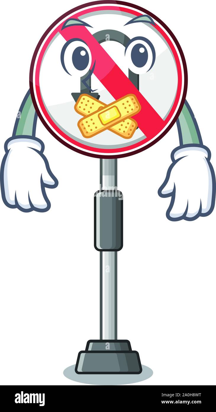 Silent no u turn cartoon above table Stock Vector Image & Art - Alamy