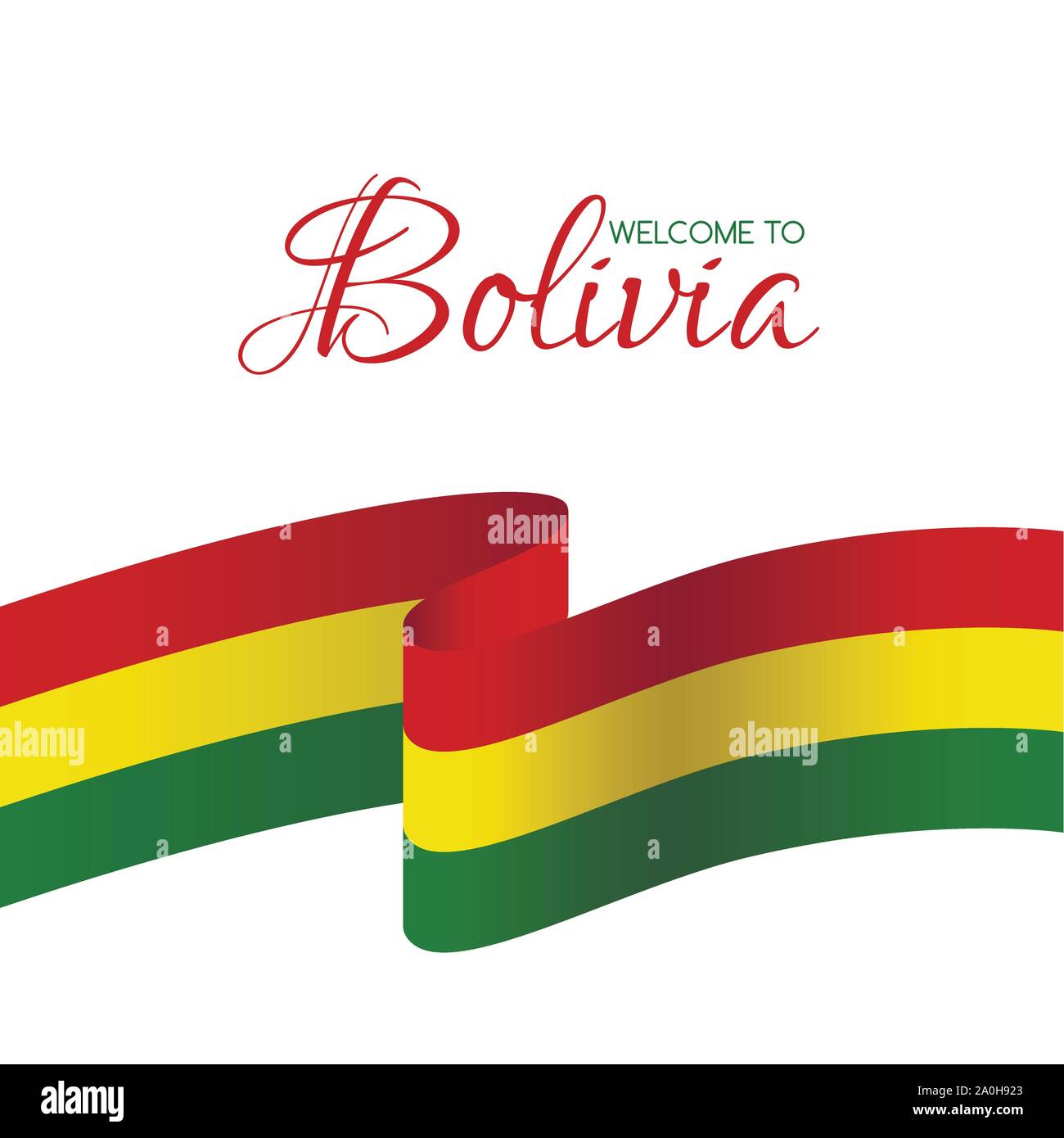 Welcome to Bolivia. Card with flag of Bolivia Stock Vector Image & Art ...