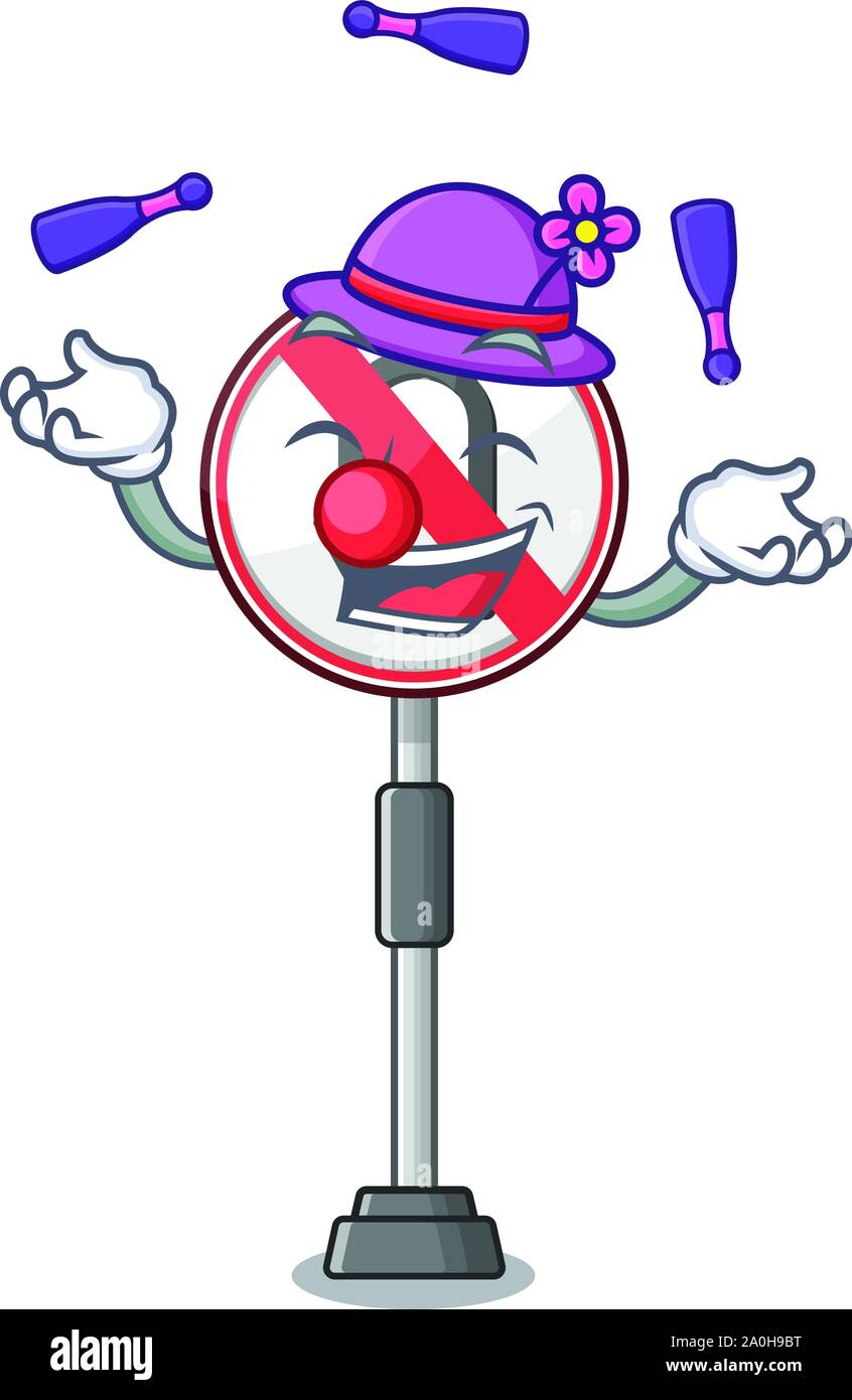 Juggling no u turn cartoon above table Stock Vector Image & Art - Alamy