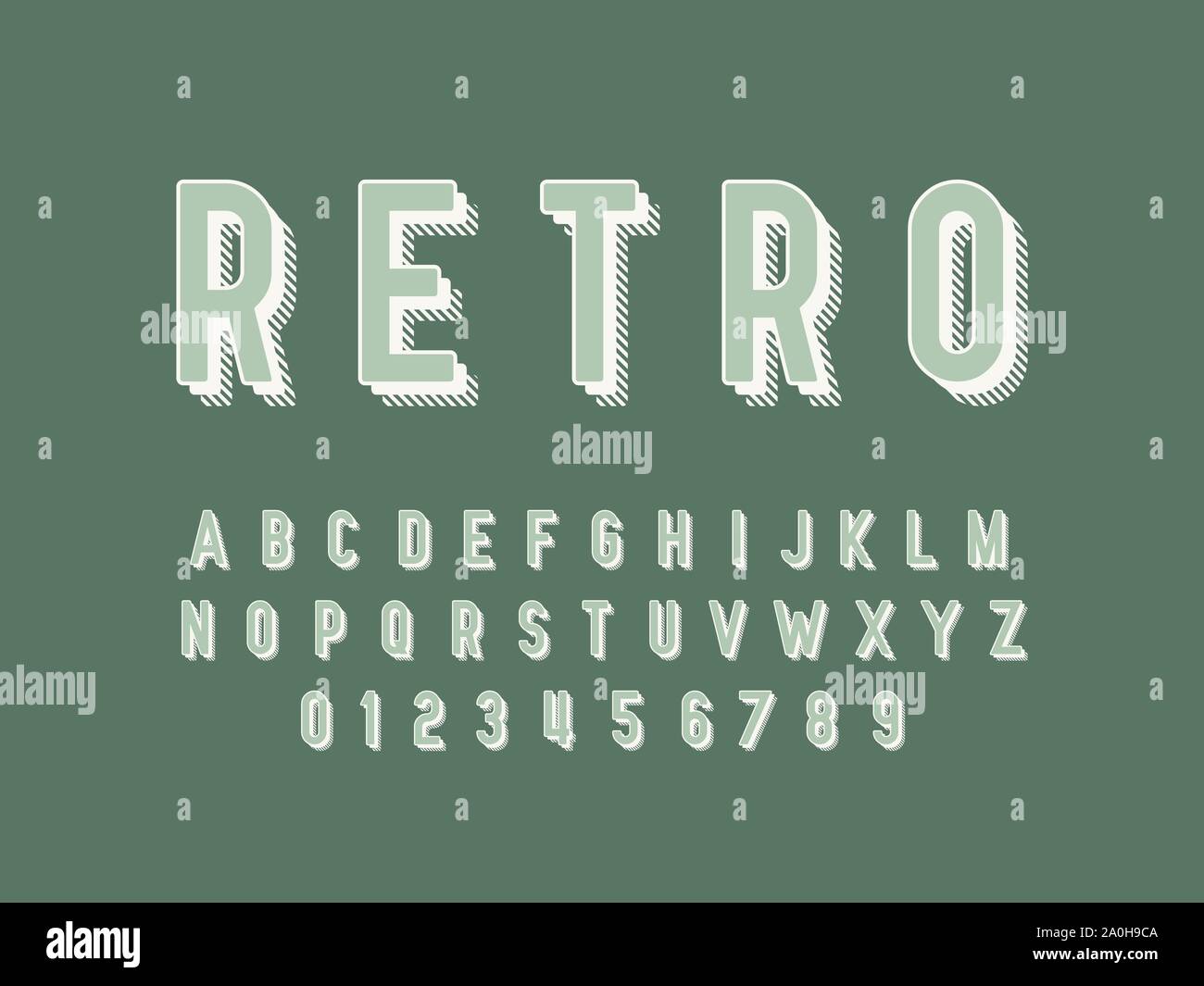 Retro color font and alphabet. Stock vector Stock Vector Image & Art ...