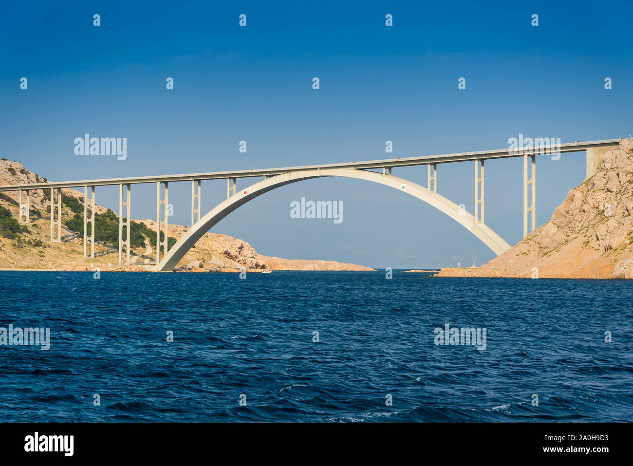 Construction bridge on mountain coast hi-res stock photography and ...