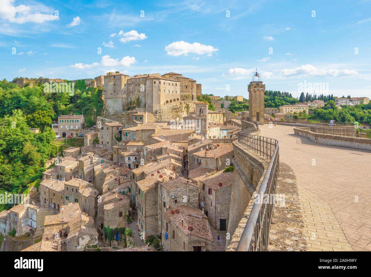 Sorano (Italy) - An ancient medieval hill town hanging from a tuff ...