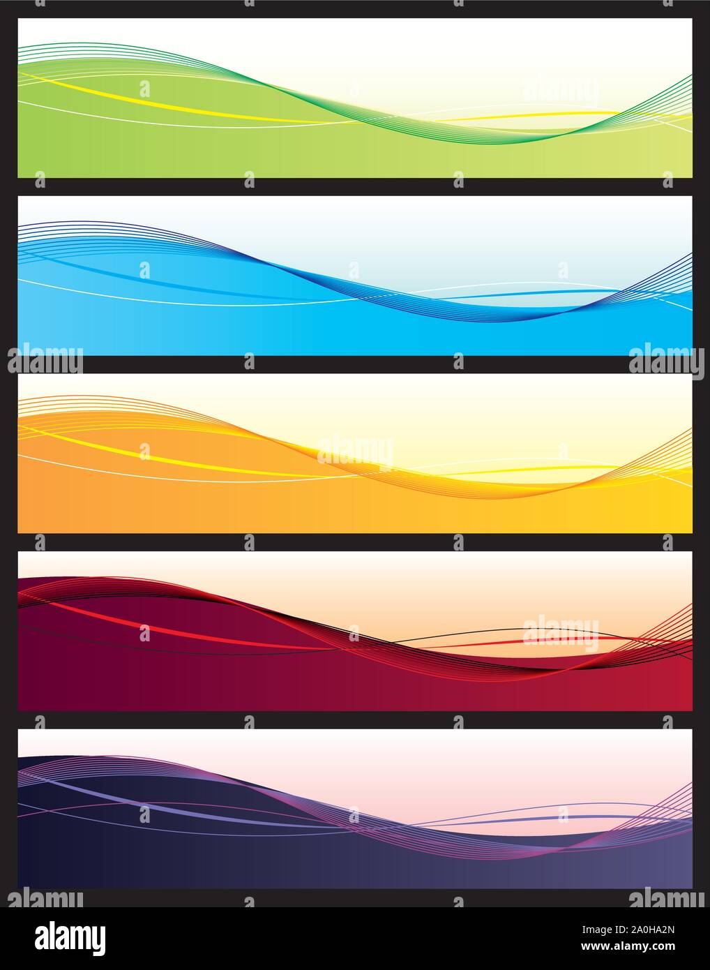 Set of colorful abstract vector headers Stock Vector Image & Art - Alamy