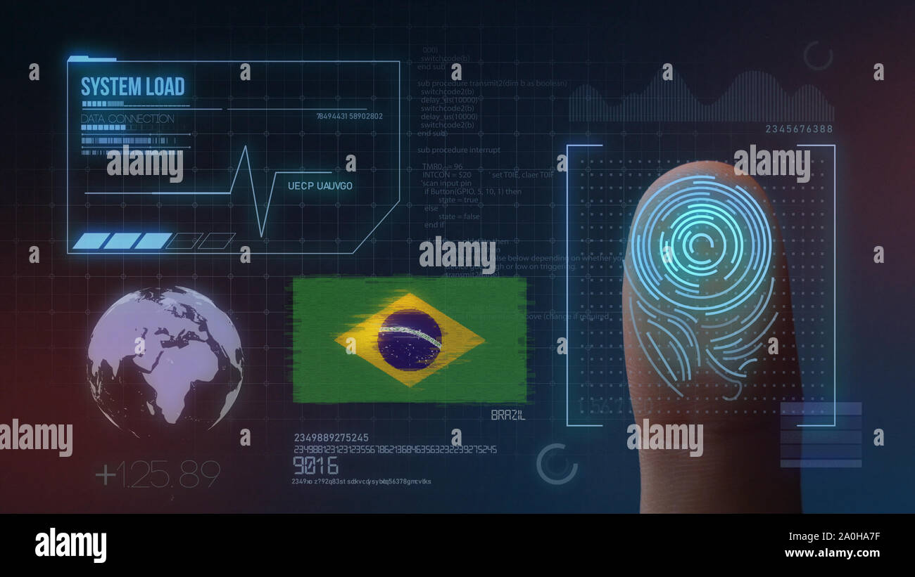 Finger Print Biometric Scanning Identification System. Brazil ...
