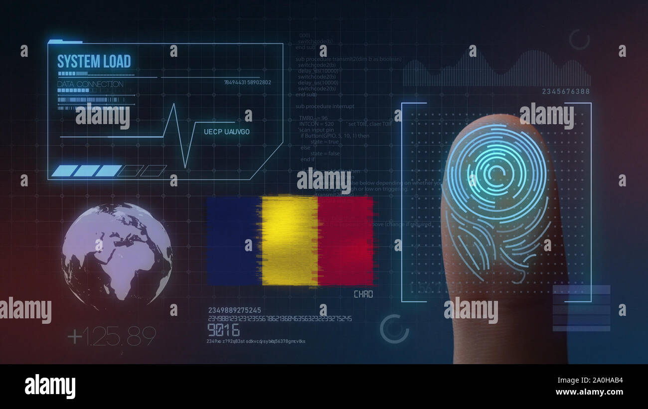 Finger Print Biometric Scanning Identification System. Chad Nationality ...