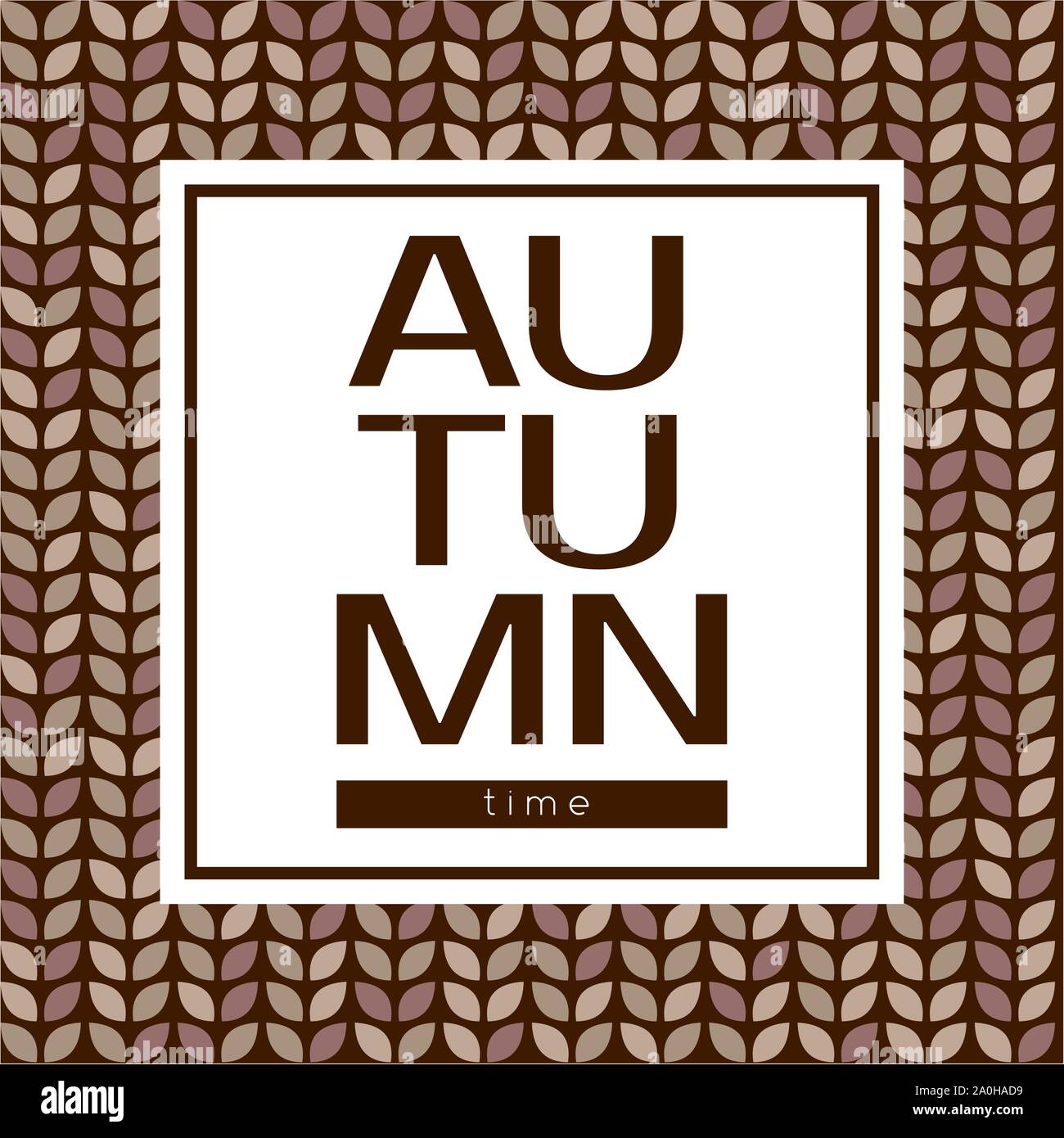 Autumn time vector poster on a seamless background Stock Vector Image ...