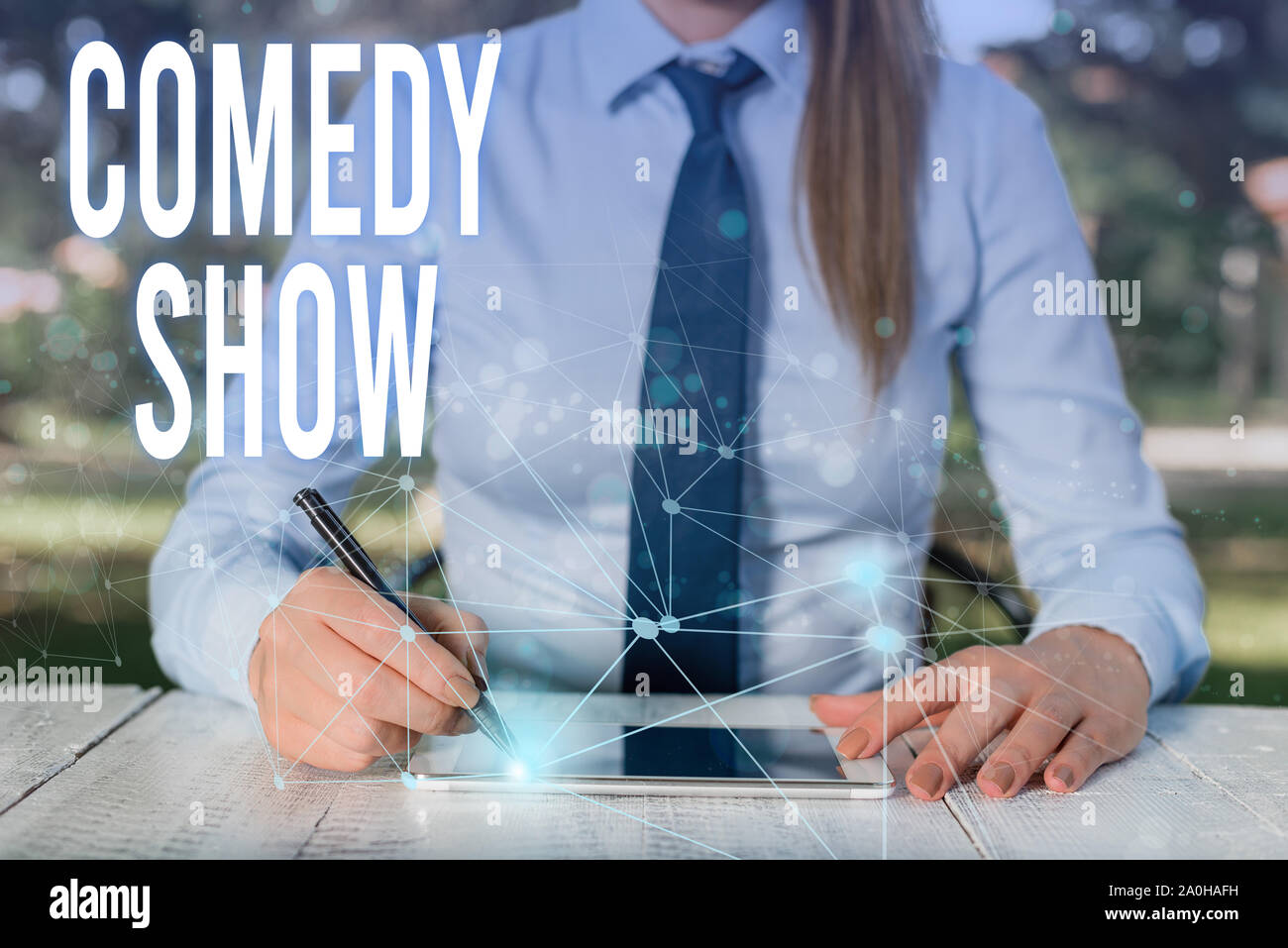 Conceptual hand writing showing Comedy Show. Concept meaning Funny ...