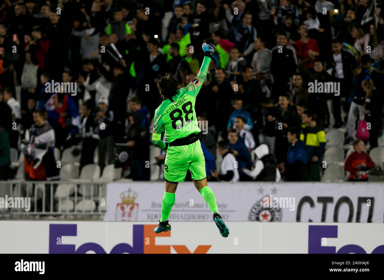 Vladimir stojkovic goalkeeper partizan belgrade hi-res stock ...