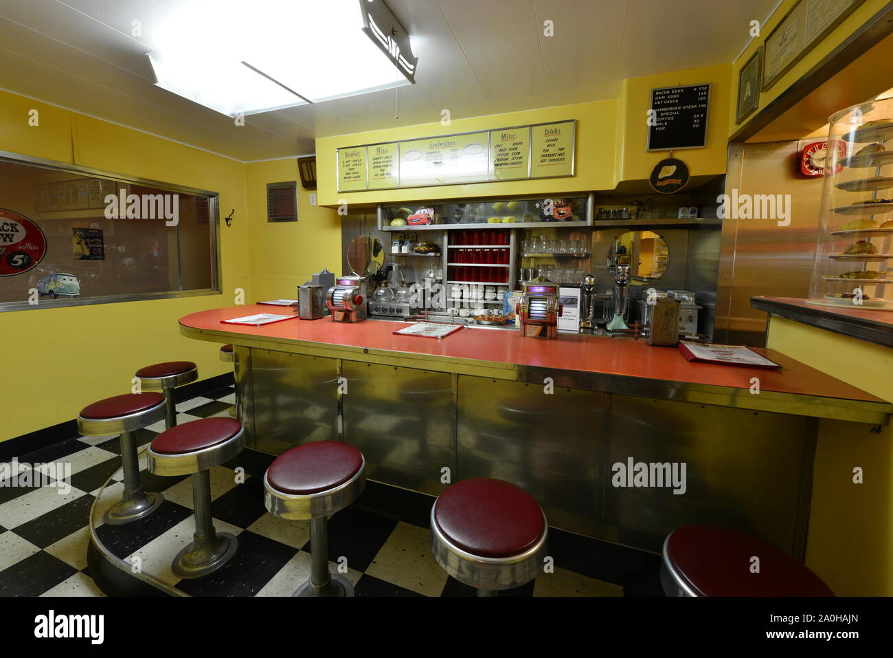 A 1950's American diner Stock Photo - Alamy