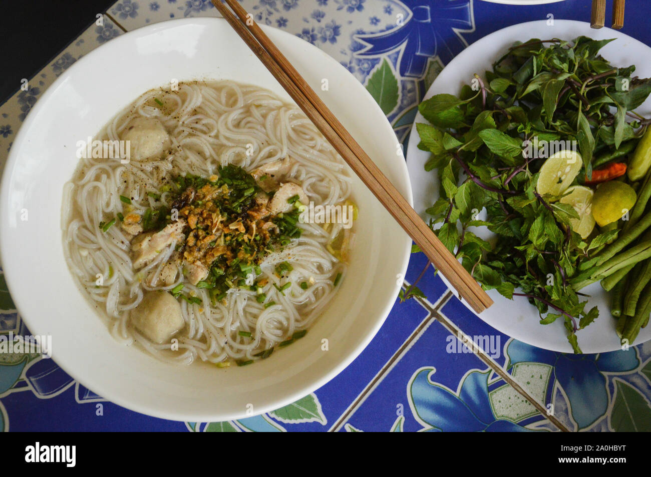 Khao piak sen, traditional noodle dish from Laos Stock Photo - Alamy