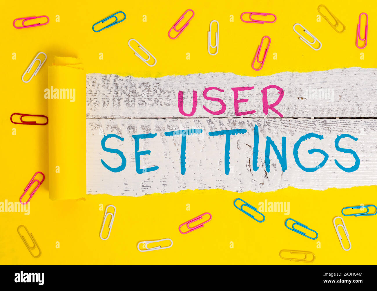 Writing Note Showing User Settings Business Concept For Configuration Of Appearance Operating