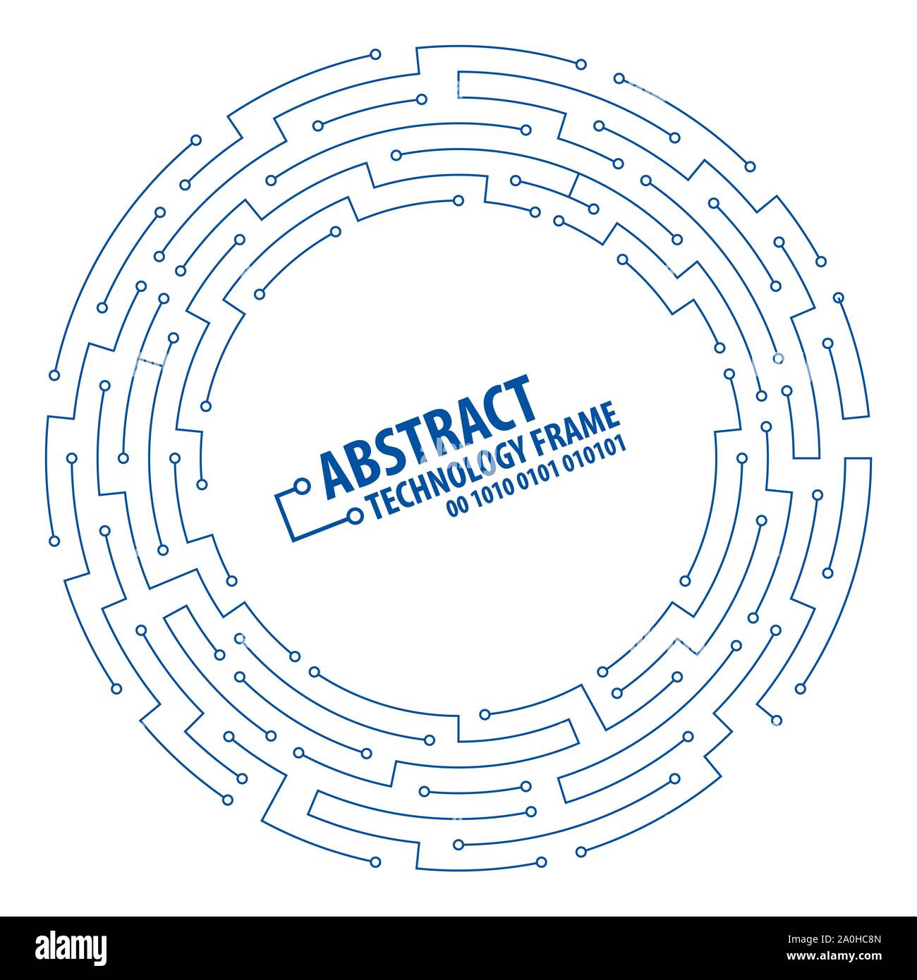Abstract technology round frame Stock Vector Image & Art - Alamy