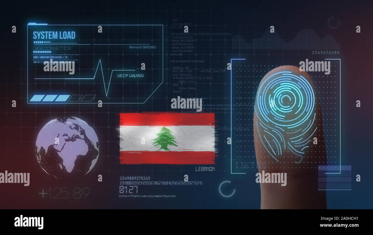 Finger Print Biometric Scanning Identification System. Lebanon ...