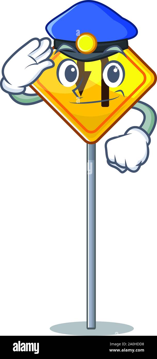 Police u turn sign on edge road cartoon Stock Vector Image & Art - Alamy