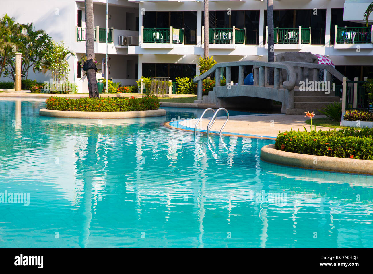 Swimming pool at the hotel. tourism and rest Stock Photo - Alamy