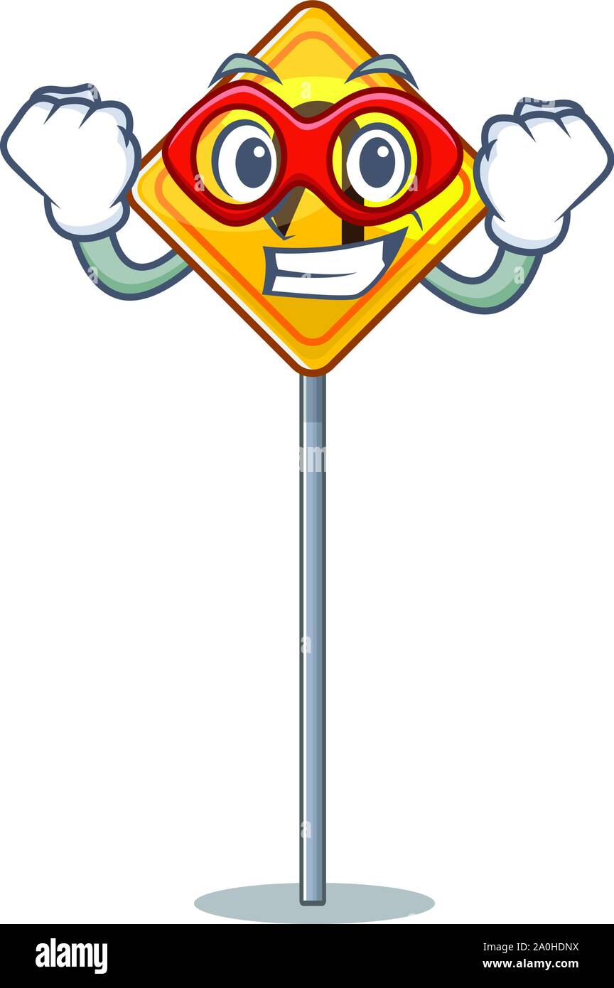 Super hero u turn sign shaped the cartoon Stock Vector Image & Art - Alamy