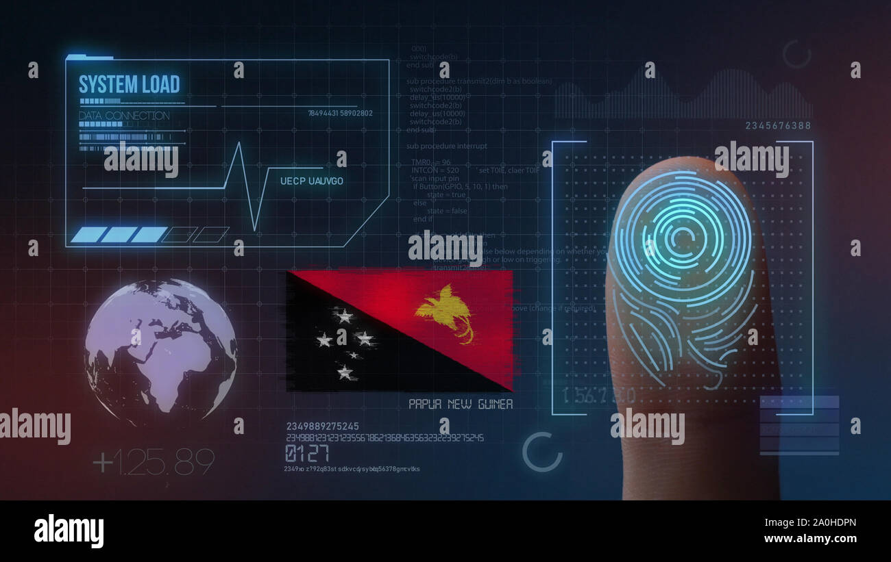 Finger Print Biometric Scanning Identification System. Papua New Guinea ...