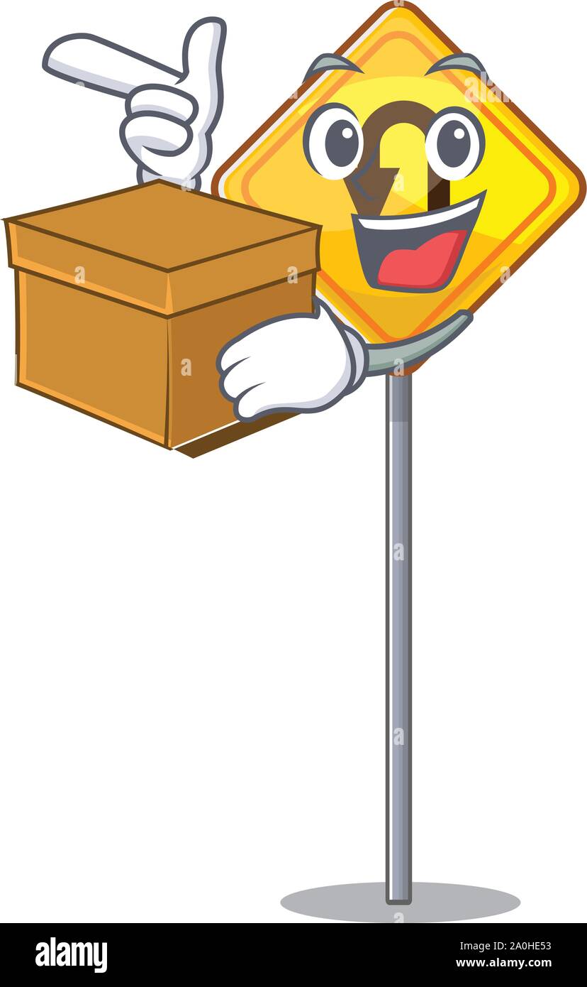 With box u turn sign shaped the cartoon Stock Vector Image & Art - Alamy