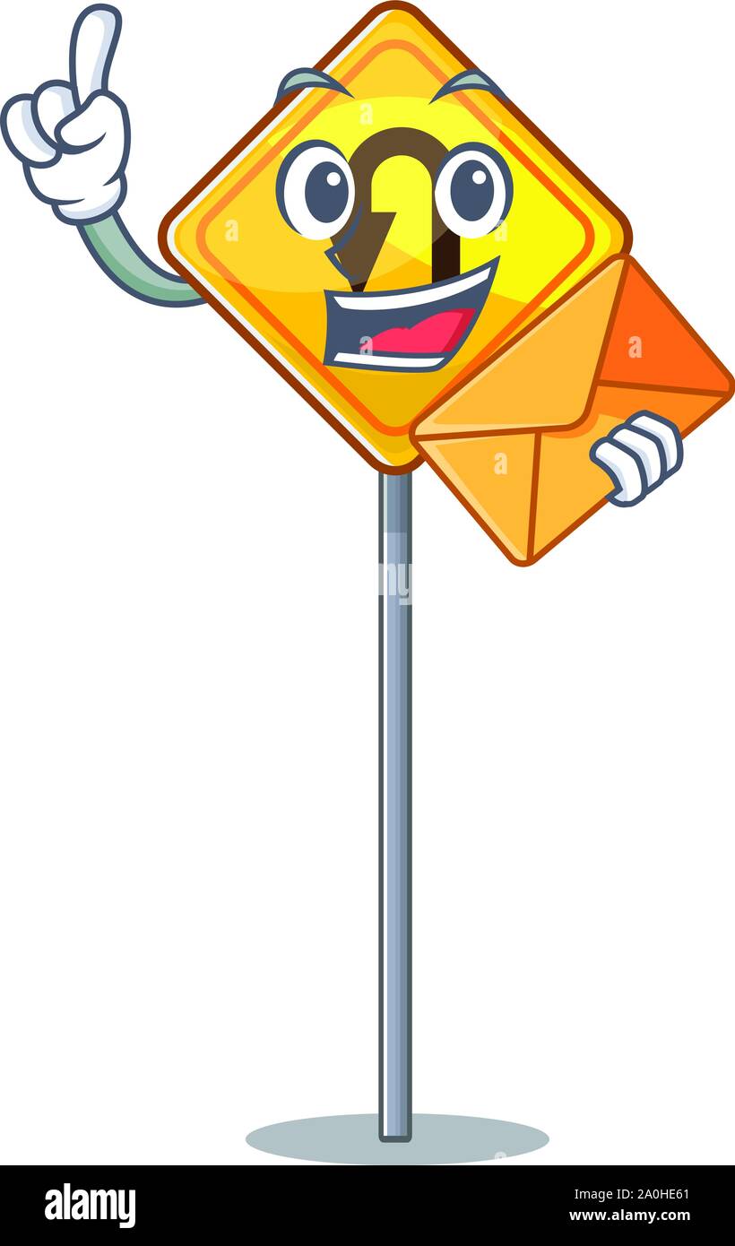 With envelope u turn sign shaped the cartoon Stock Vector Image & Art ...