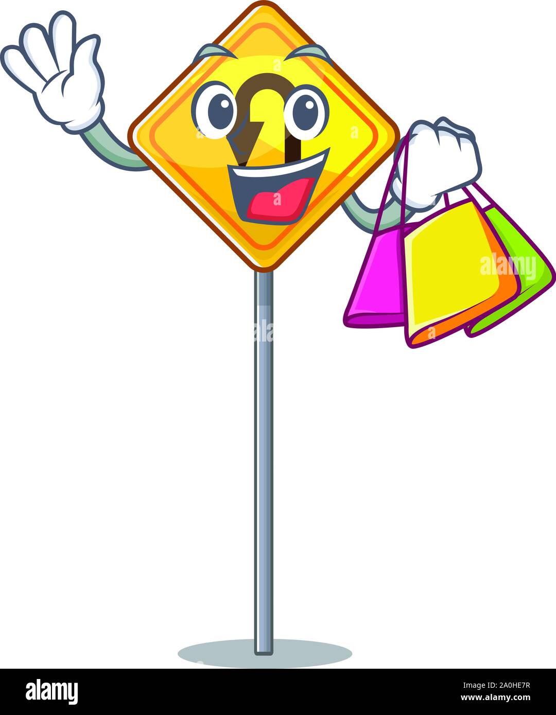 Shopping u turn sign shaped the cartoon Stock Vector Image & Art - Alamy