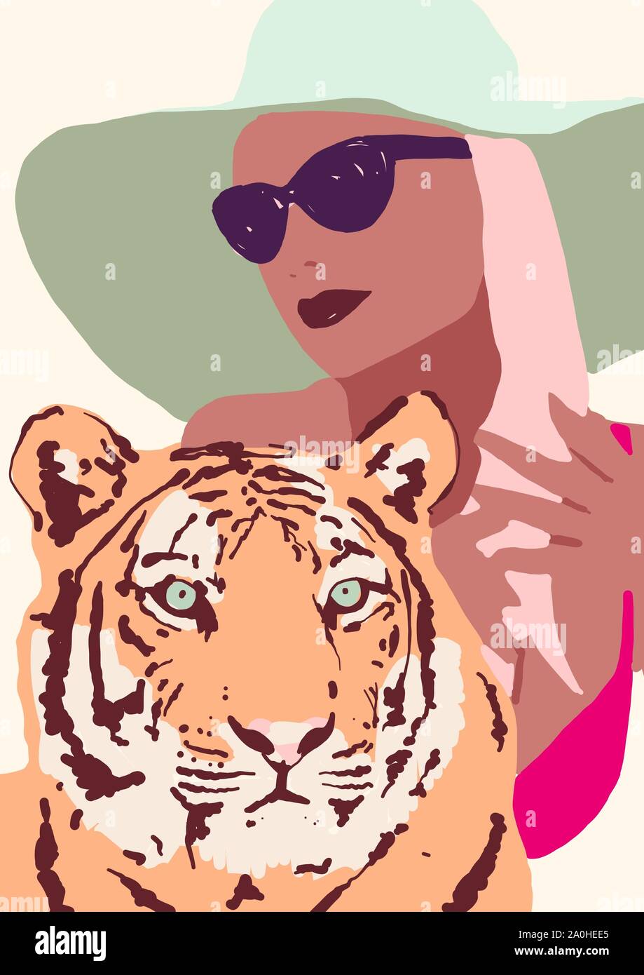 Fashion illustration model Stock Photo - Alamy