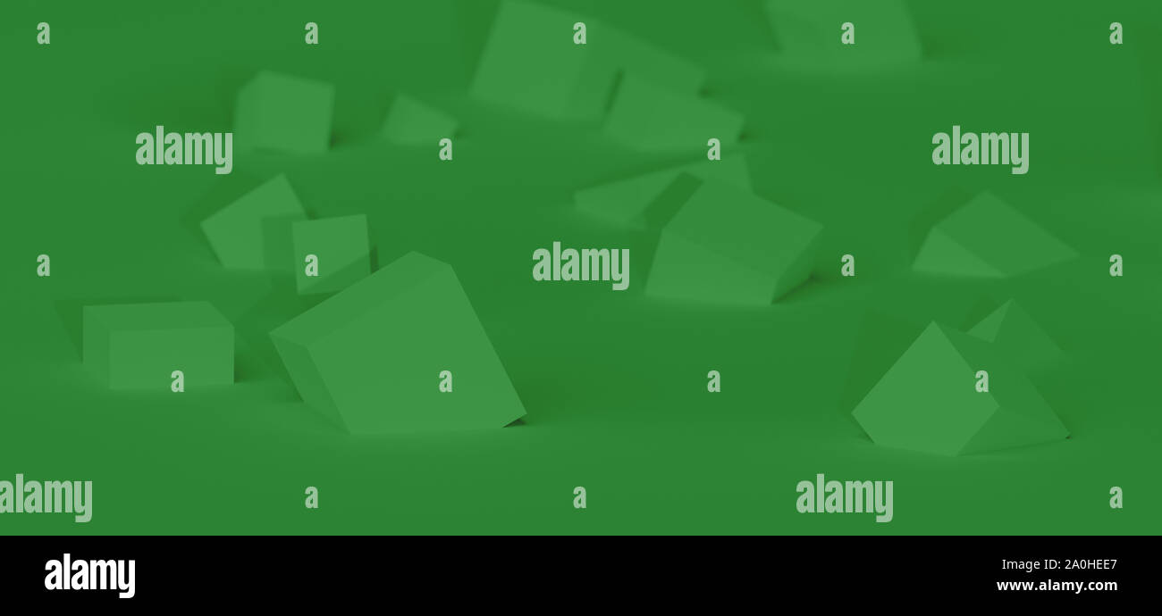 3d illustration of cubes floating Stock Photo - Alamy