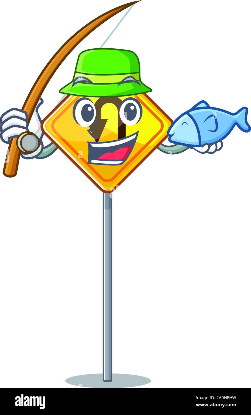 Fishing traffic road sign illustration hi-res stock photography and ...