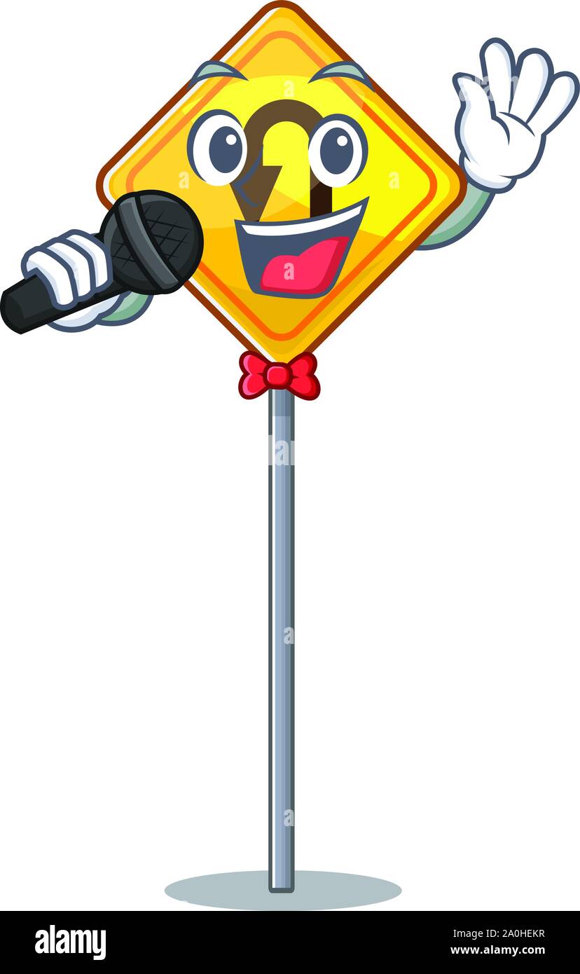 Singing u turn sign with a mascot Stock Vector Image & Art - Alamy
