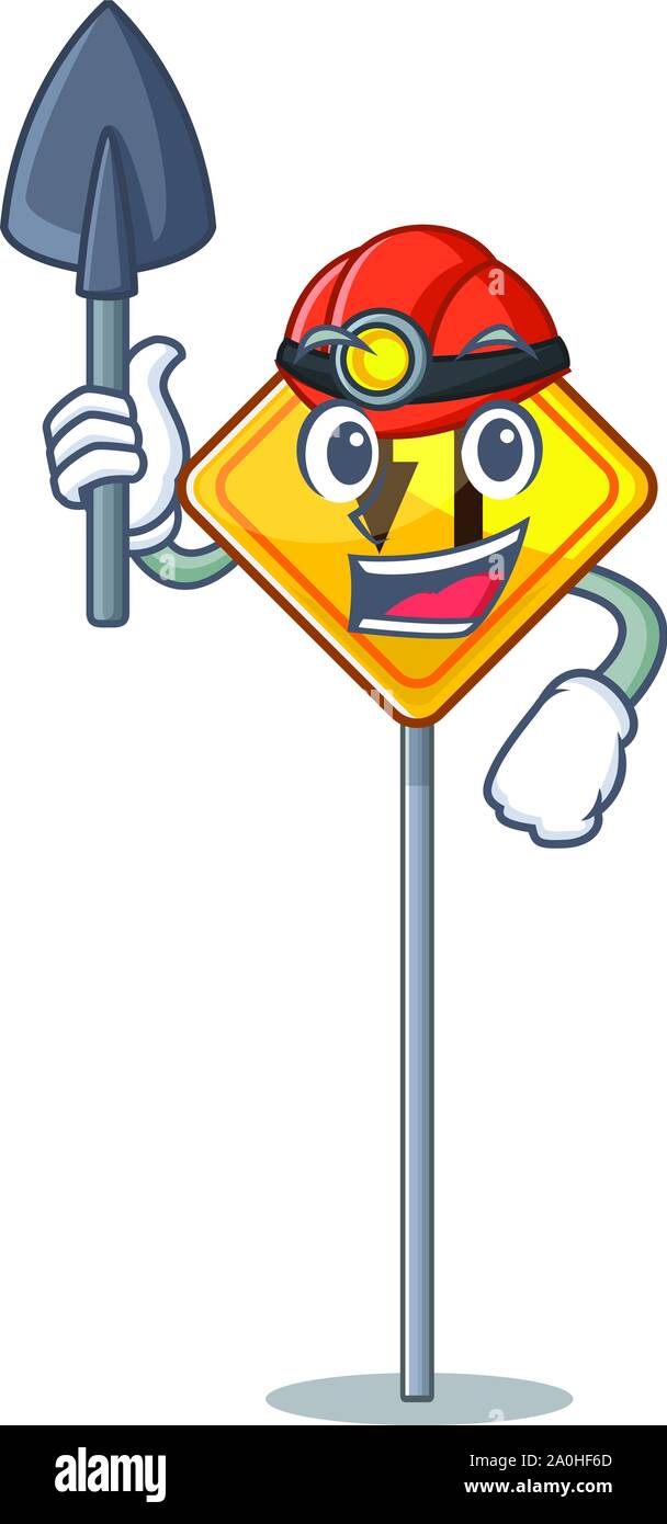 Warning sign excavator Cut Out Stock Images & Pictures - Alamy