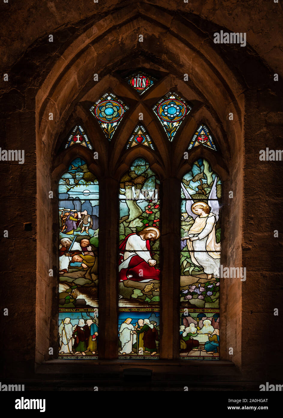 Stained Glass Window, Dunfermline Abbey, Fife, Scotland Stock Photo - Alamy