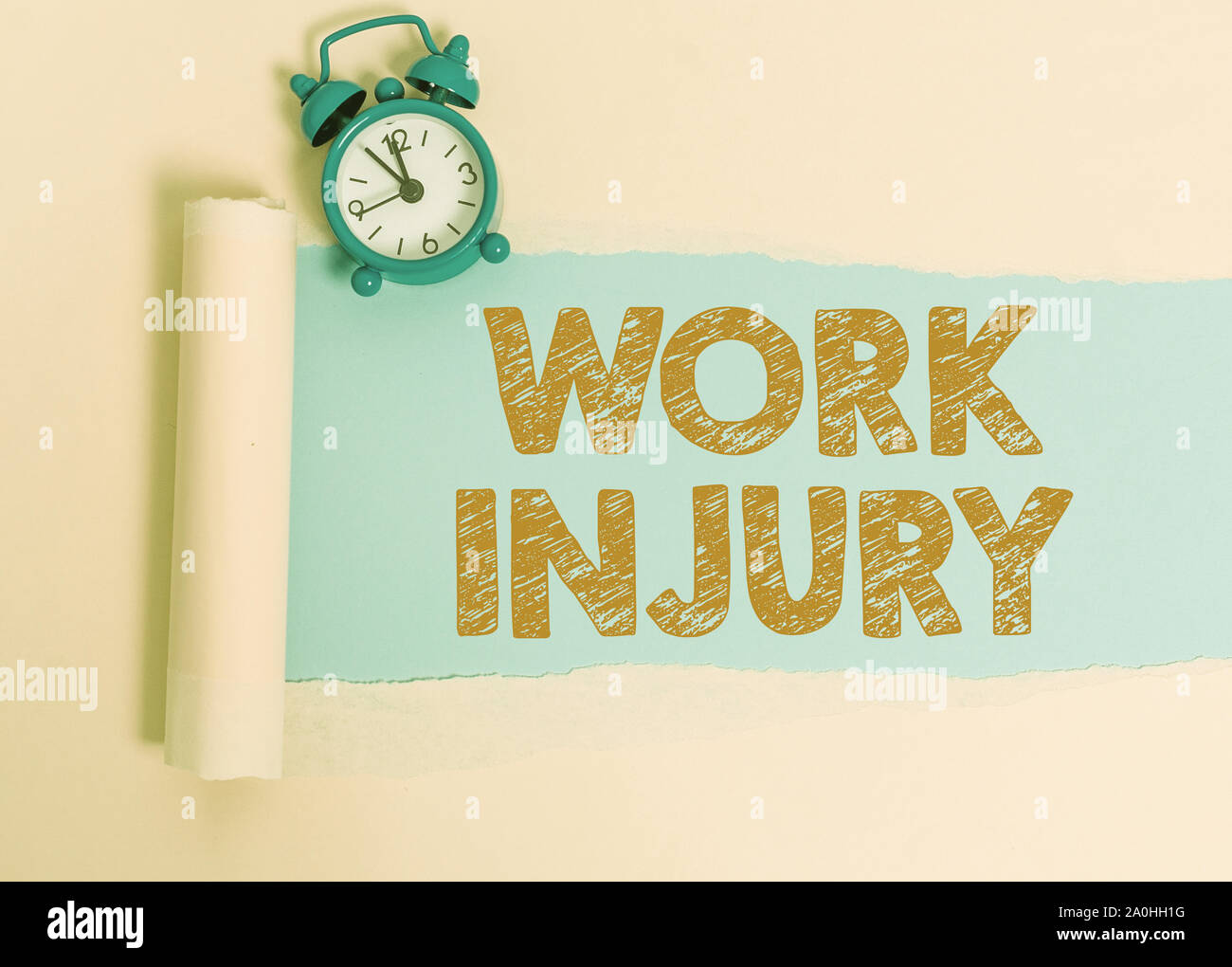 Text sign showing Work Injury. Business photo showcasing Accident in ...