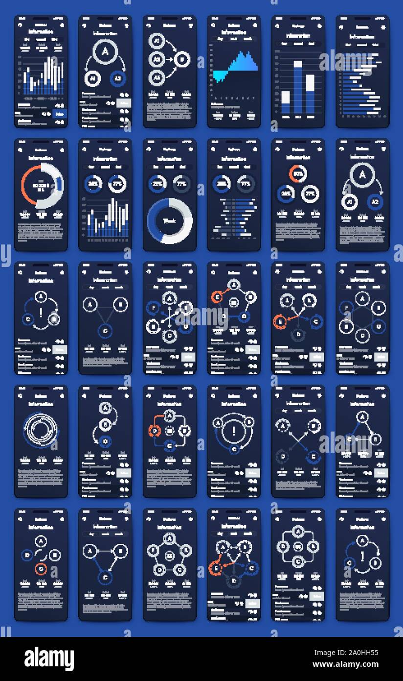 Different UI, UX, GUI screens and flat web icons for mobile apps, responsive website including ...