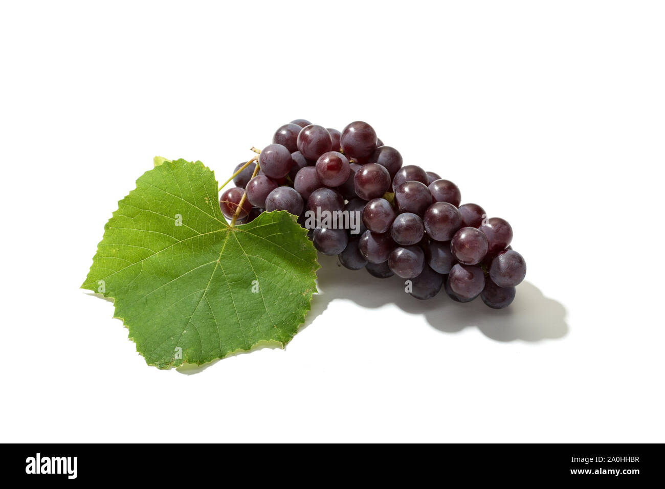 Fresh red grapes isolated on white background. Red Grapevine Stock ...