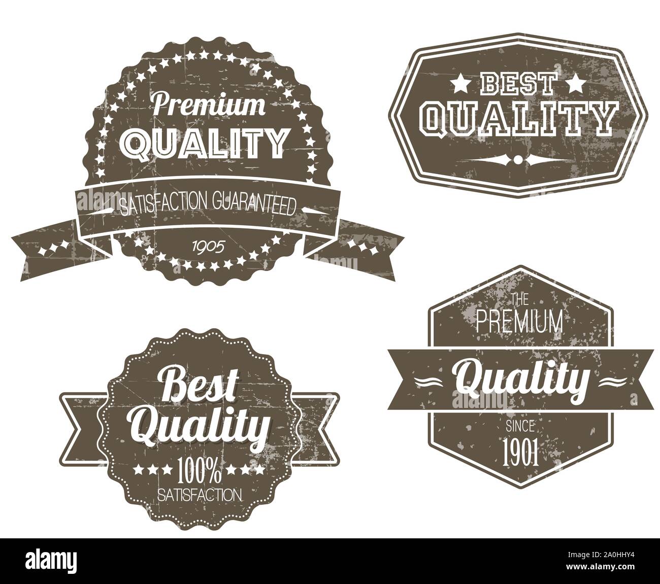 Old dark retro vintage grunge labels - premium quality Stock Vector ...