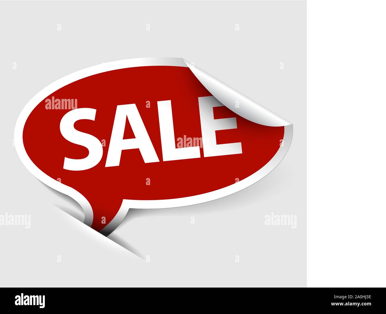 Red Vector Sale speech bubble as pointer with white border Stock Vector ...