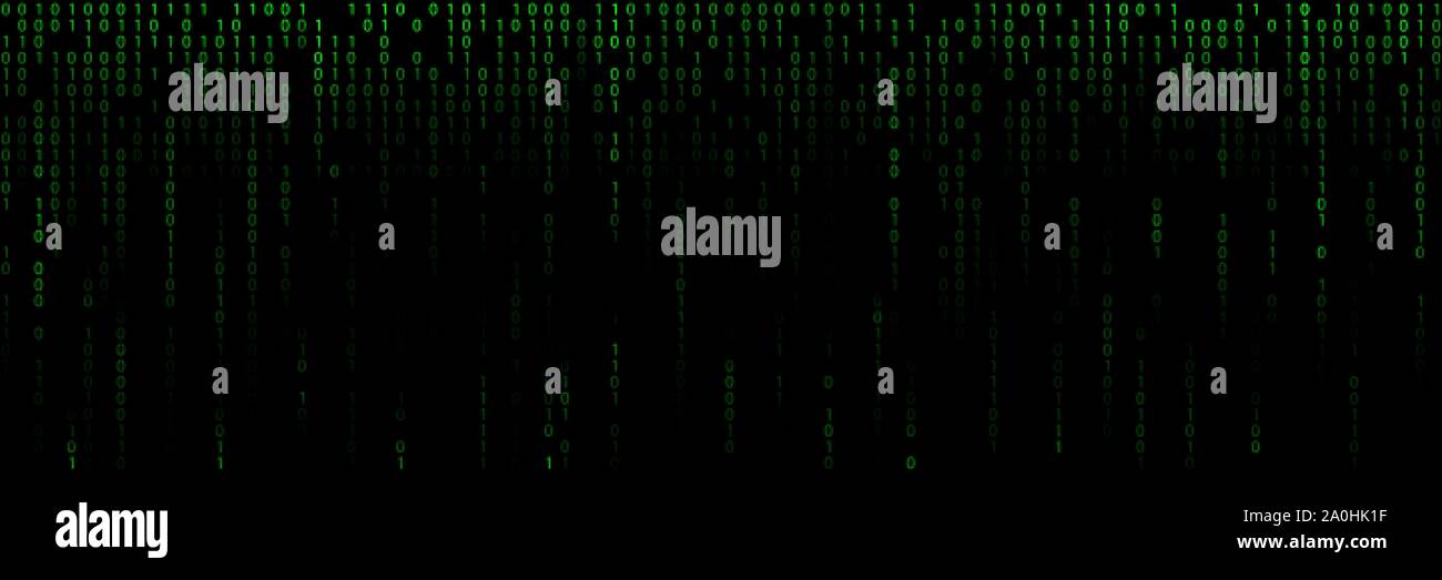 Green background with lines of a binary code Stock Vector Image & Art ...