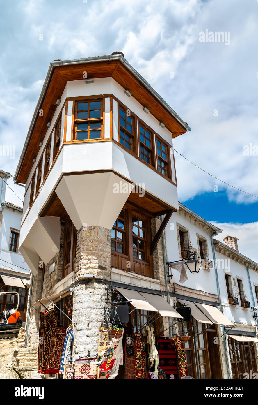 Traditional houses in Gjirokaster, Albania Stock Photo - Alamy
