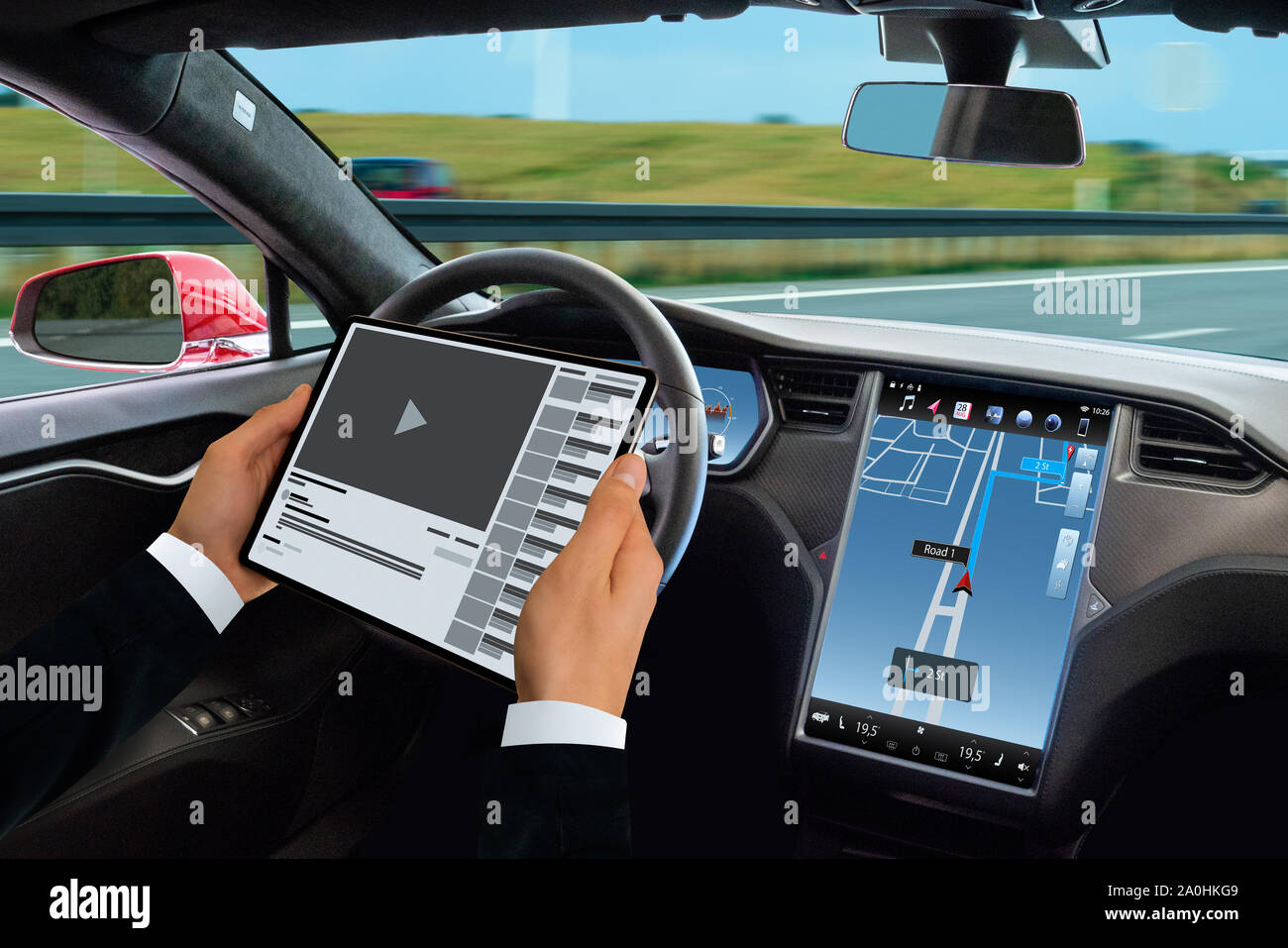 Self driving car interior hi-res stock photography and images - Alamy